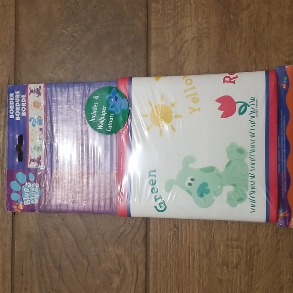 Nickelodeon | Wall Decor | Vintage Blue Clues Wallpaper Border With 4 ...